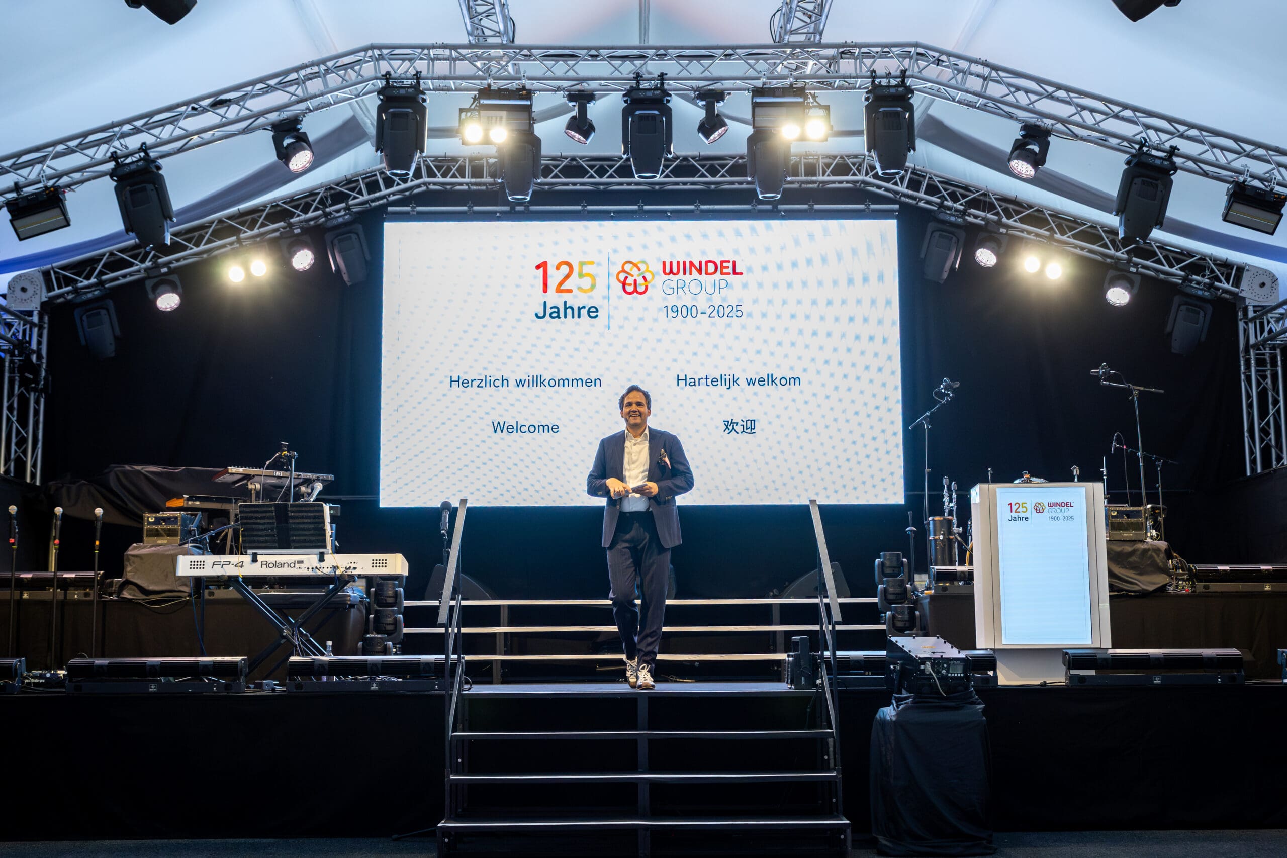 Eventtechnik für Businessevent: 125 Jahre Windel Group125 Jahre Windel ...
